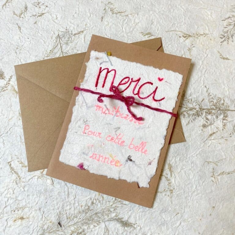 Carte de remerciement illustrée ''Ma maîtresse 2'' | L'Atelier Céladon